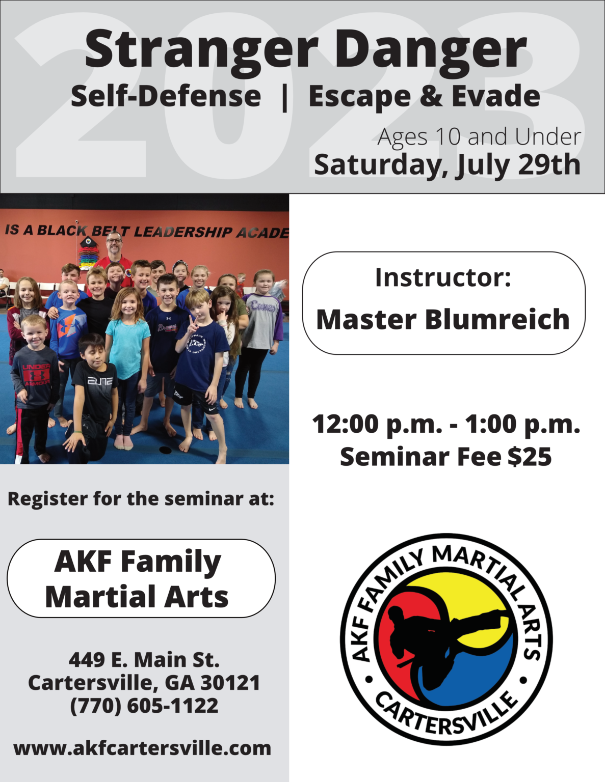 Stranger Danger - Self-Defense | Escape & Evade | Ages 10 & Under - AKF ...